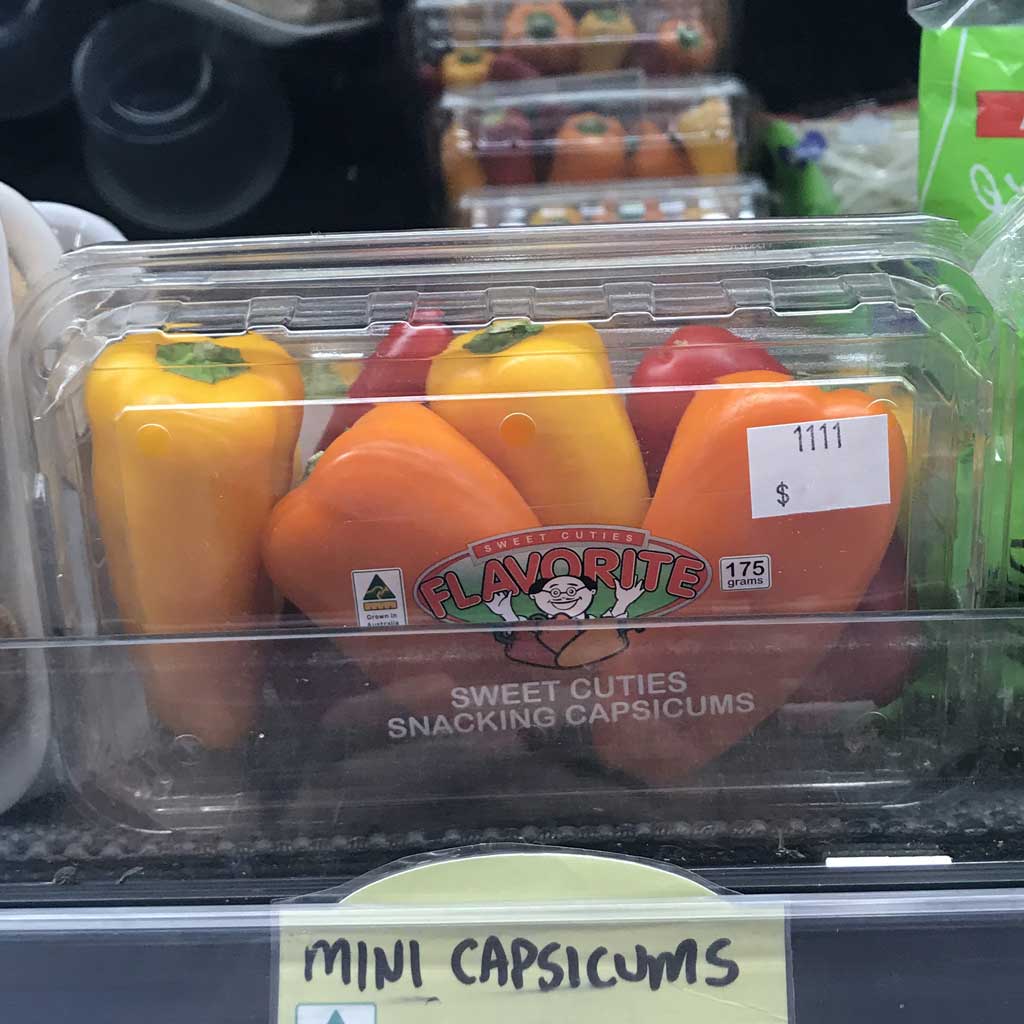 Capsicum Mini Sweet (min 175 g )) | Fenwick's Fruit Emporium